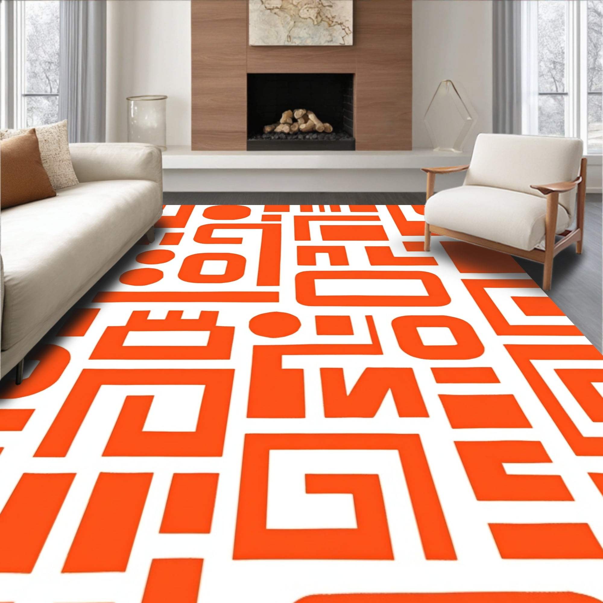 Flatwoven High Traffic Area Rug, Whimsical Blocks Kid Friendly Design ...