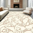 Flatwoven High Traffic Area Rug, Whimsical Snake Skin Floor Mat, Non ...