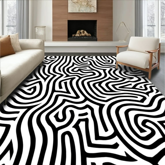 Flatwoven High Traffic Area Rug, Wild Plains Contrast Band Signature ...