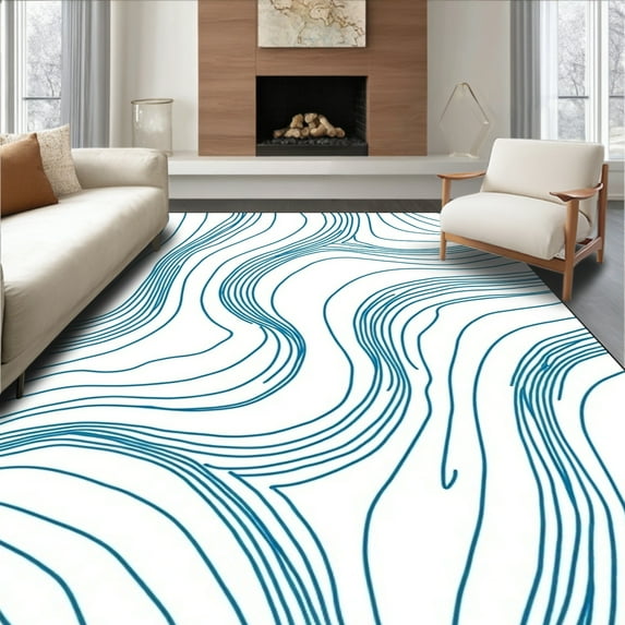 Flatwoven High Traffic Area Rug, Zen Garden Sand Ripple Meditation ...