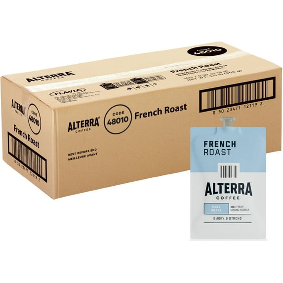 Flavia, LAV48010, Freshpack Alterra French Roast Coffee, 100 / Carton ...