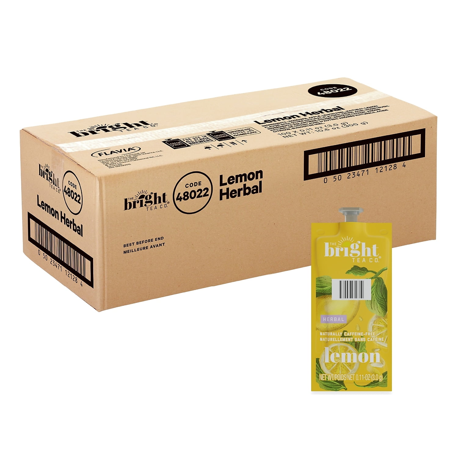 The Bright Tea Co. Lemon Tea Freshpack - 100 / Carton - Walmart.com