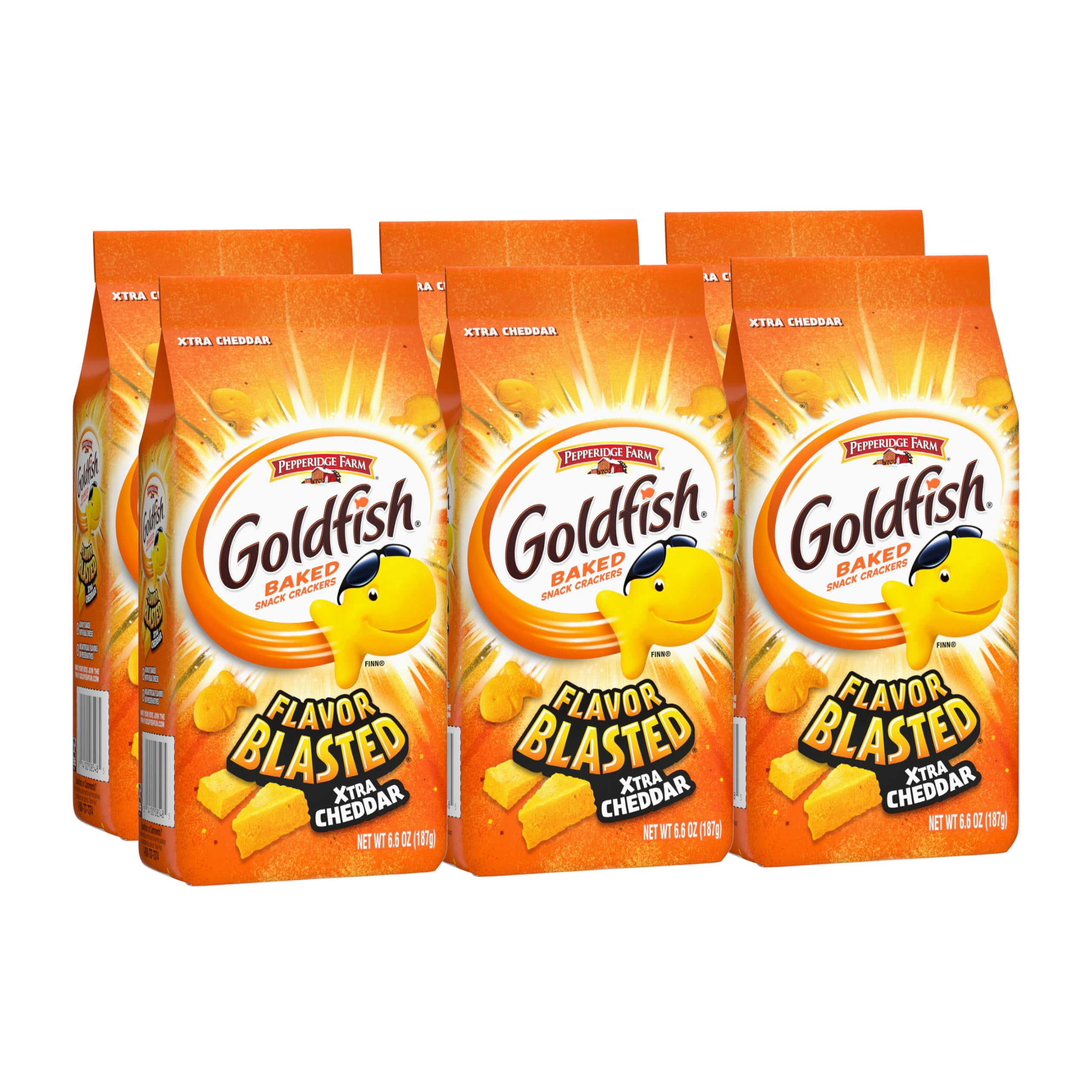 Flavor Blasted Xtra Cheddar Cheese Crackers, Baked Snack Crackers, 6.6 ...