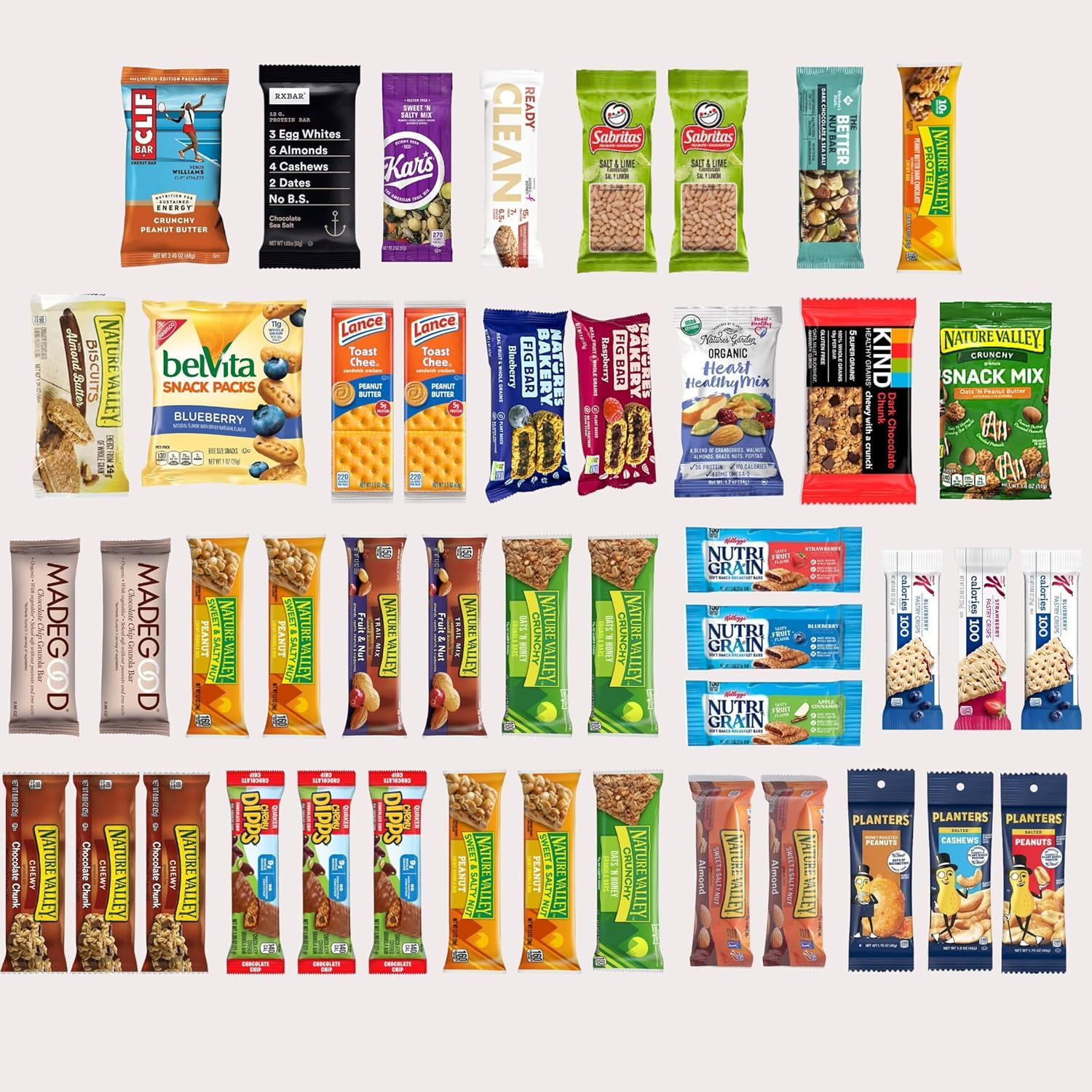 Flavor FeastGranola Bars Variety Pack Bulk - Trail Mix - Chewy Snack Bars for Healthy Eating ...