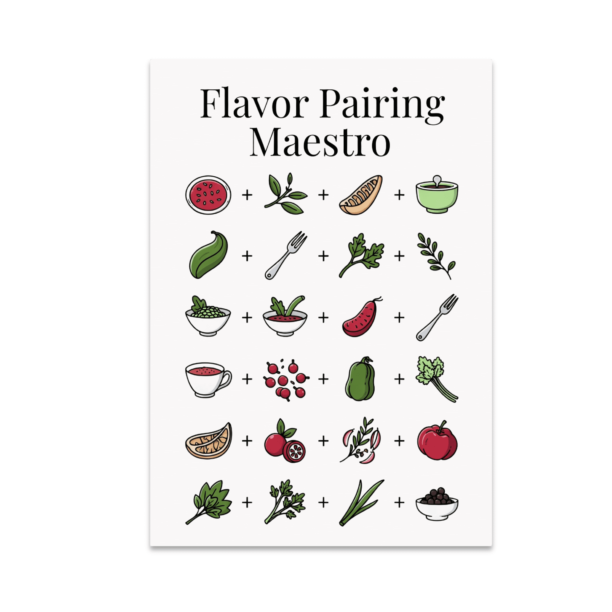 Flavor Pairing Maestro Wall Art - Culinary Enthusiast - 13x19 Poster ...