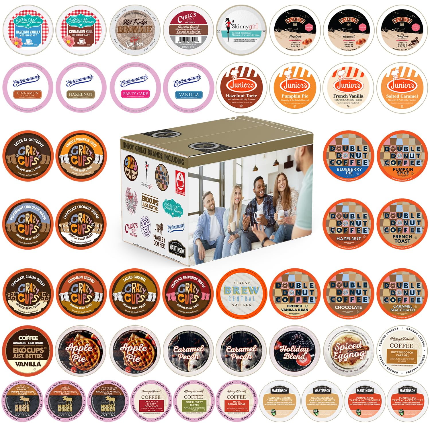 Flavored Coffee Variety Pack, Including Vanilla, Chocolate Coffee ...