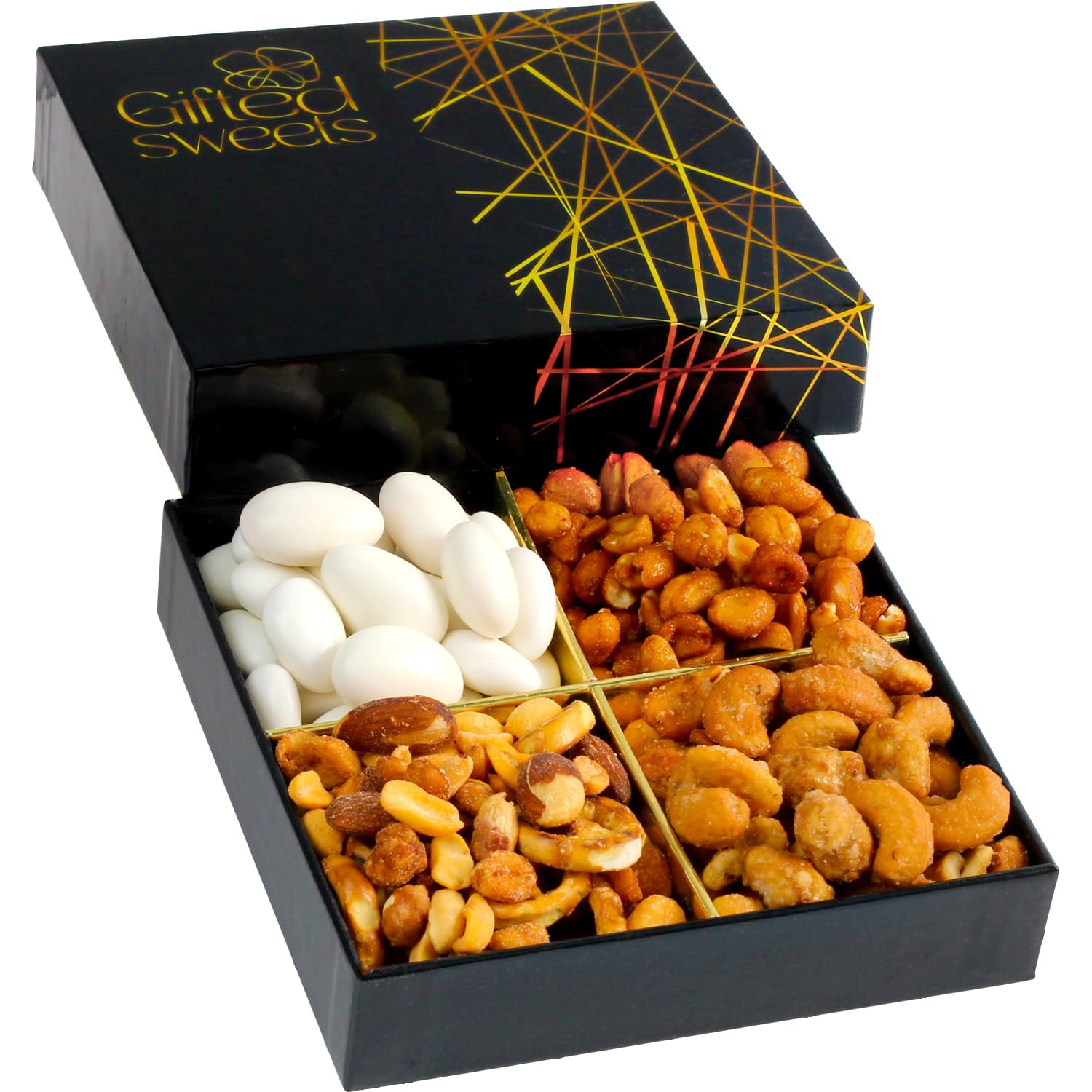 Flavored Nuts Gift Box BDF32 - 4 Variety Sampler - Gourmet Nut Gift ...