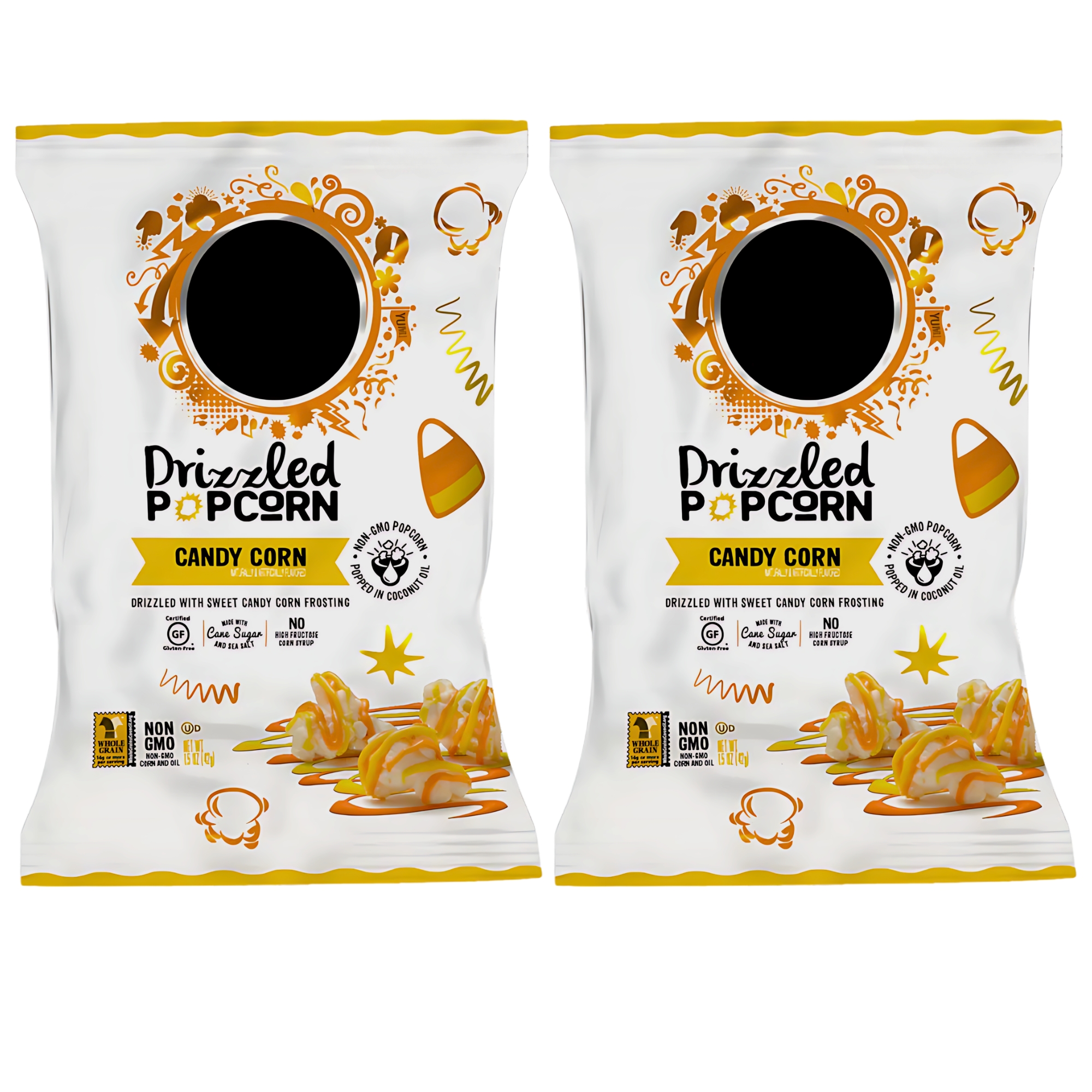 Flavored Popcorn Drizzled with Sweet Candy Corn Frosting 1.5 oz Snack ...