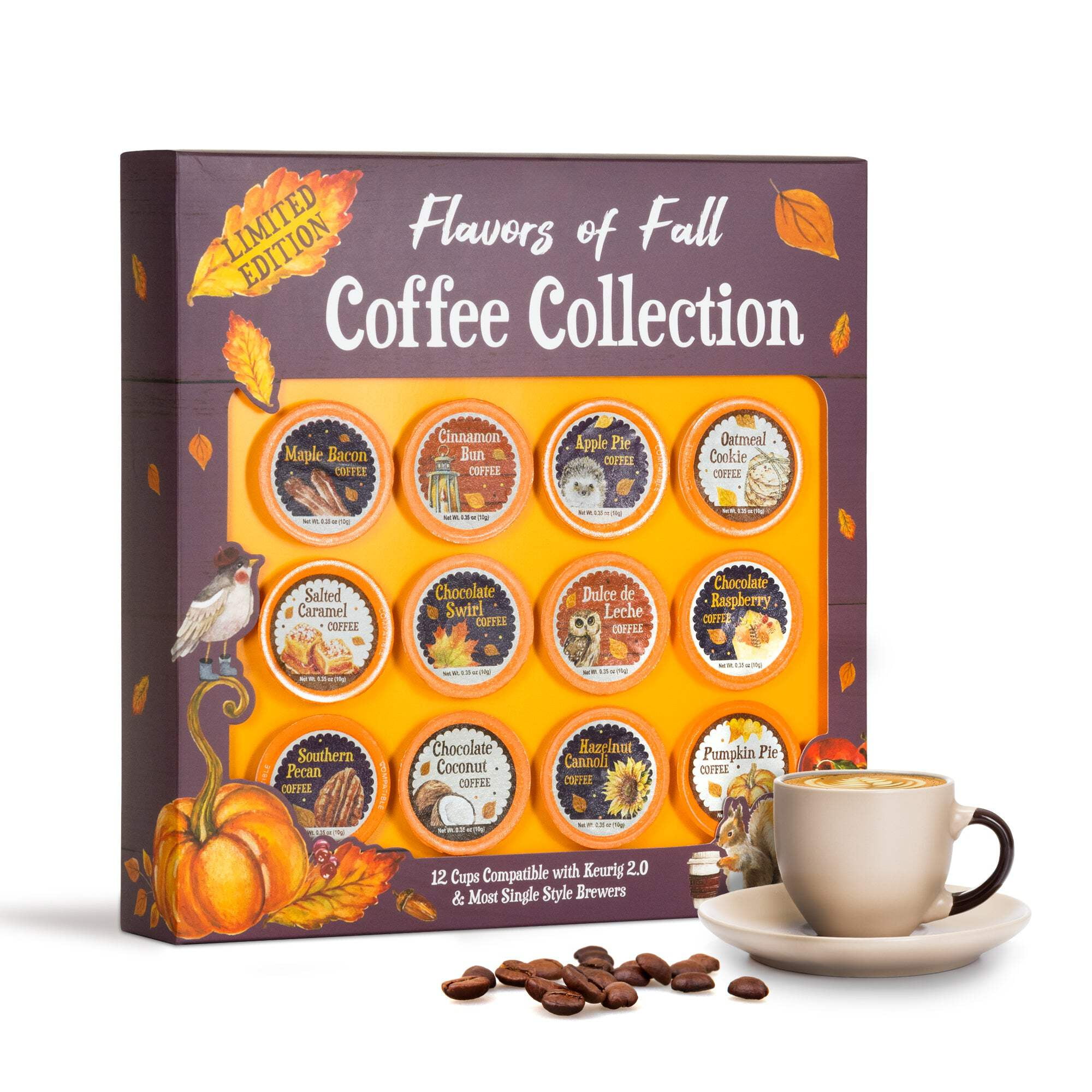 Flavors of Fall Coffee Collection Gift Set with 12 Different Keurig K ...