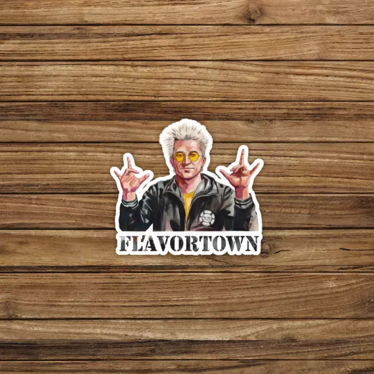 Flavortown Guy Fieri Punk Rock Sticker - Edgy Chef Decal For Food ...