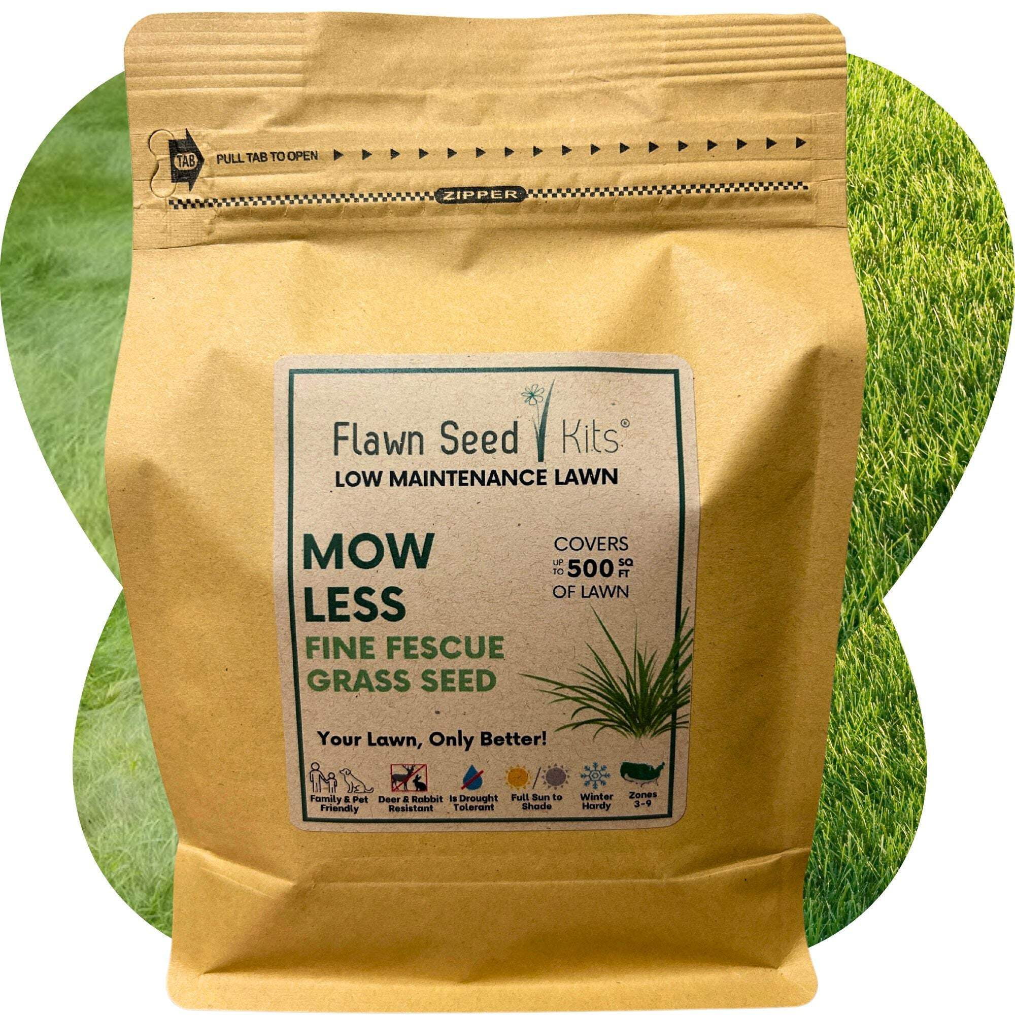 Flawn Seed Kits Mow Less Fine Fescue Grass Seed, 1 lb - Walmart.com