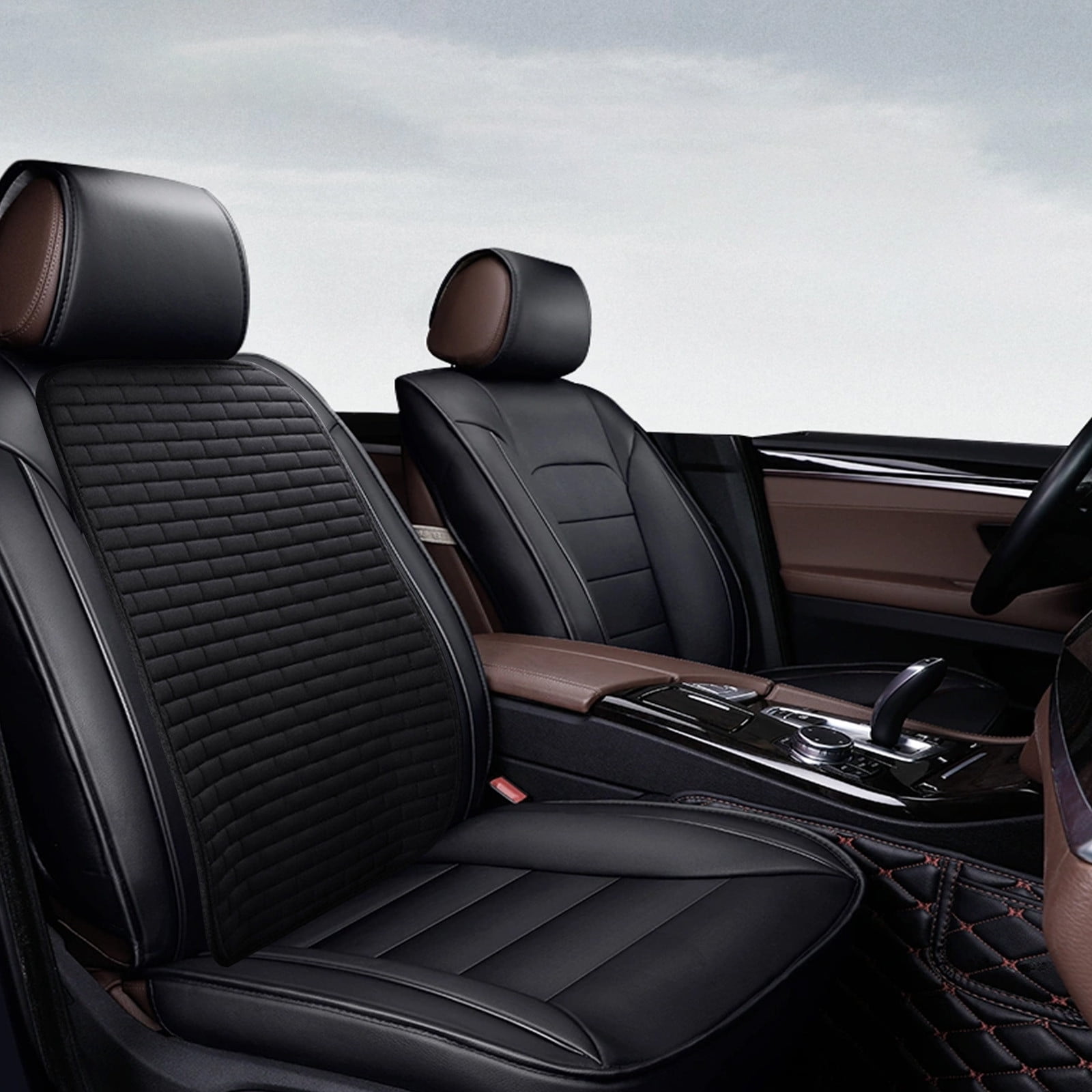 Flax Linen Car Seat Cushion Set Ventilated Honeycomb Mesh Cooling Pad ...