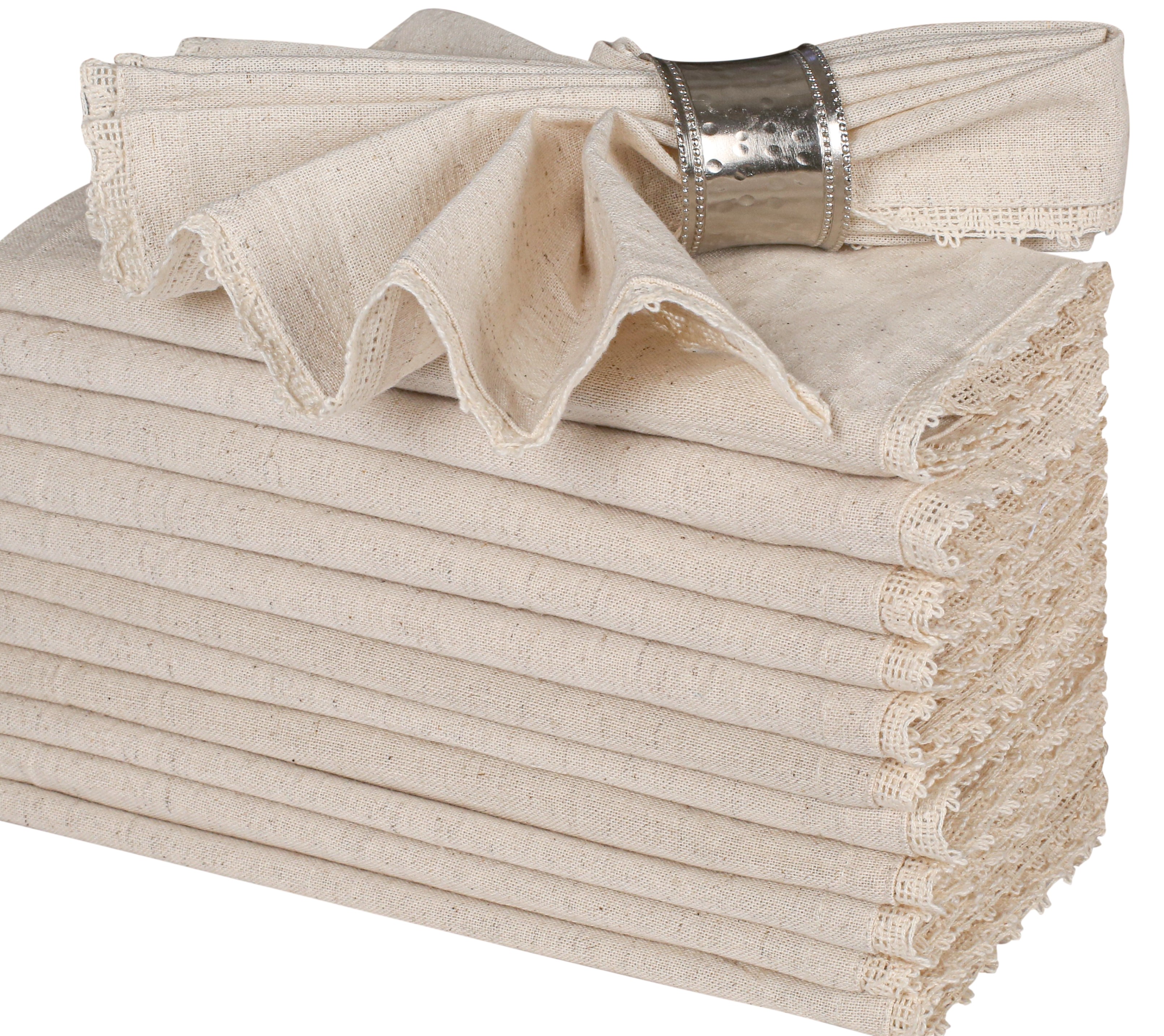 Mainstays Solid Fabric Napkin, Arctic White, Set of 12 - Walmart.com