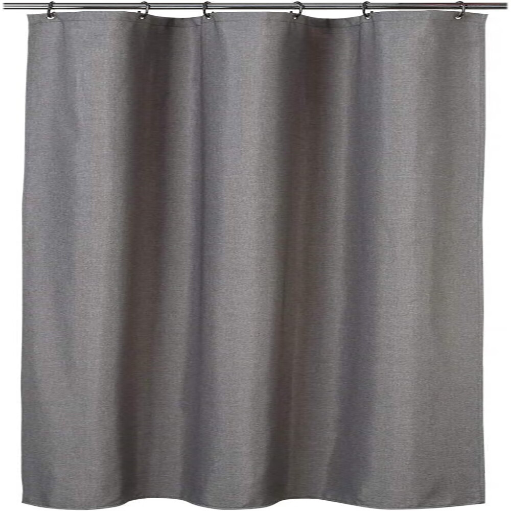 Flax Linen Heavy Stall Shower Curtain, Grommet Waterproof Bath Curtain ...