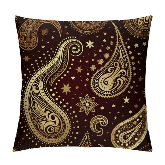 Flax Throw Pillow Cover Color Ethnic Hamsa Vintage Boho Pattern Drawing ...