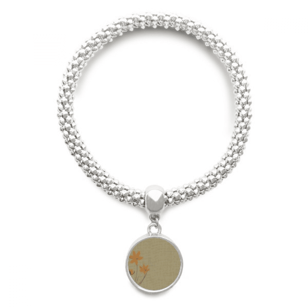 Flax orchid tradition design embroidery Sliver Bracelet Pendant Jewelry ...