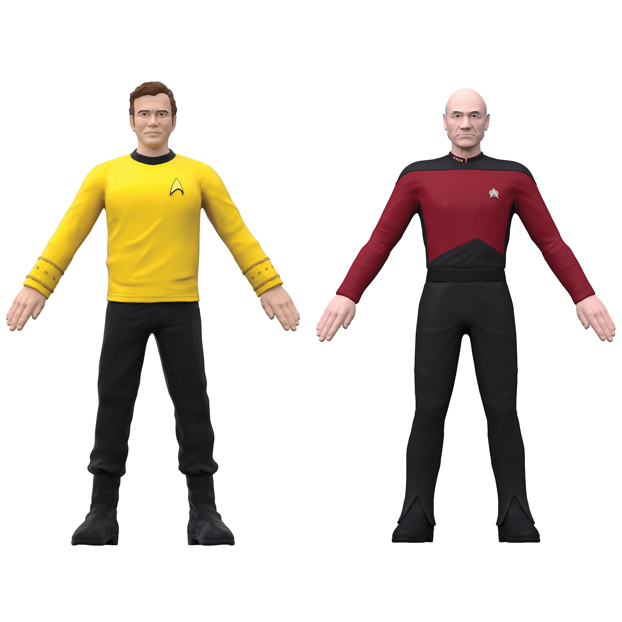 FleXfigs: Captain Kirk & Captain Picard - 2 Character Pack ...