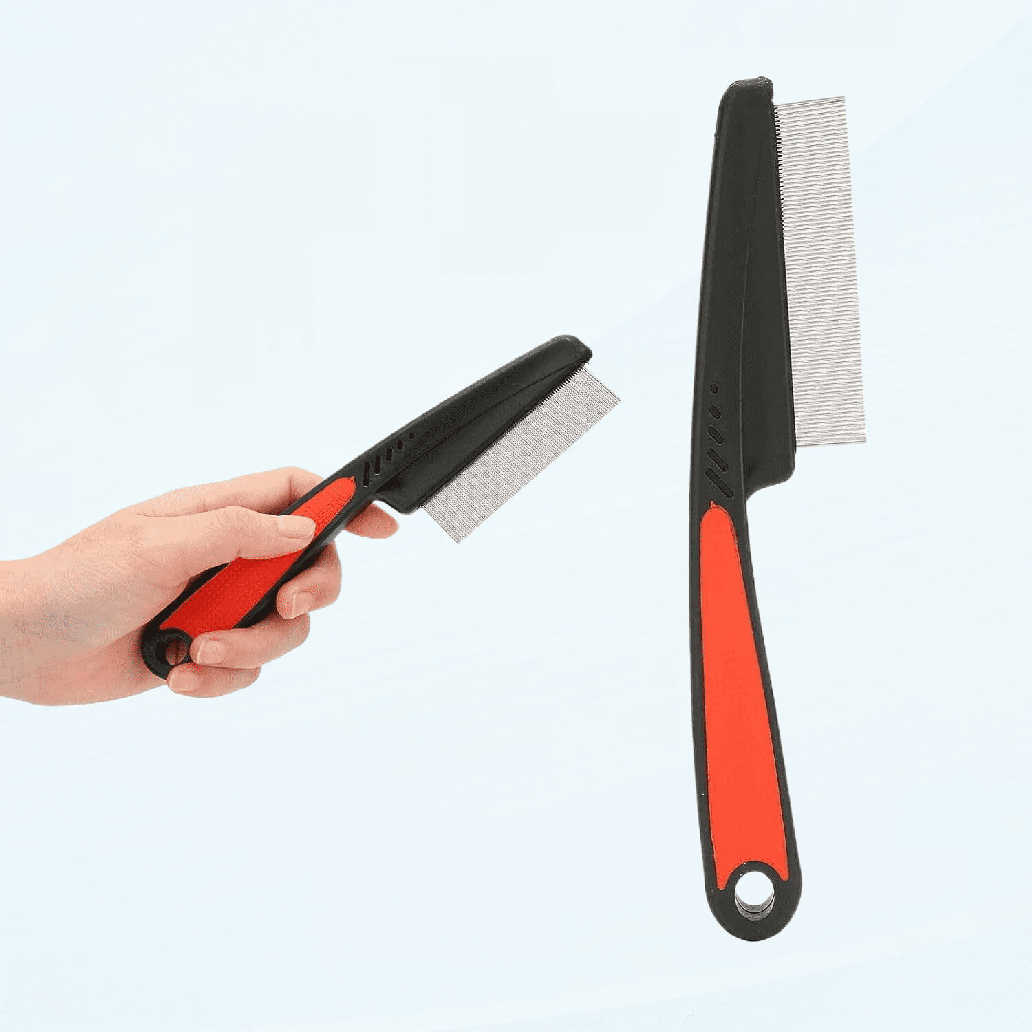 Flea Comb, Dandruff Comb, Multifunction Stainless Steel Fine Tooth Comb ...