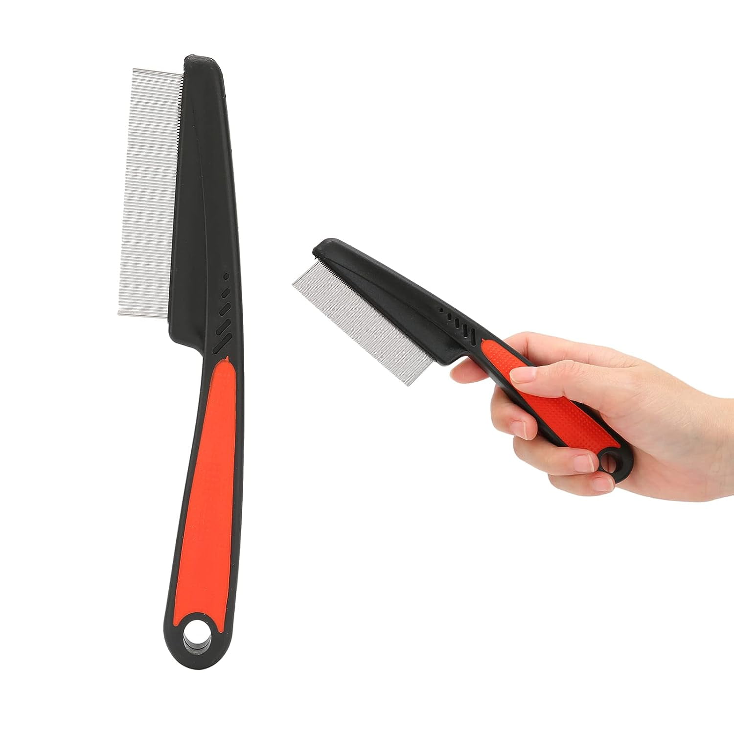 Flea Comb, Dandruff Comb, Multifunction Stainless Steel Fine Tooth Comb ...