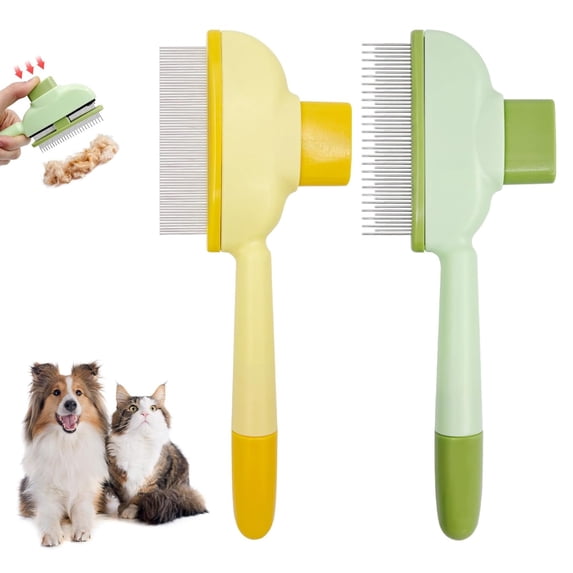 Flea Comb for Cats Dogs Brush for Shedding Pet Hair Removal Comb with ...