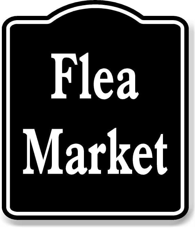 Flea Market BLACK Aluminum Composite Sign, 20"x24" - Walmart.com