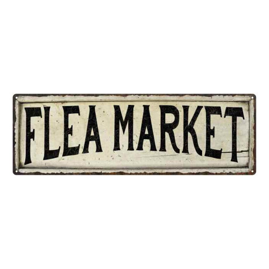 Flea Market Sign, Swap Meet Sign, Chic Vintage Looking Farmhouse Wall ...