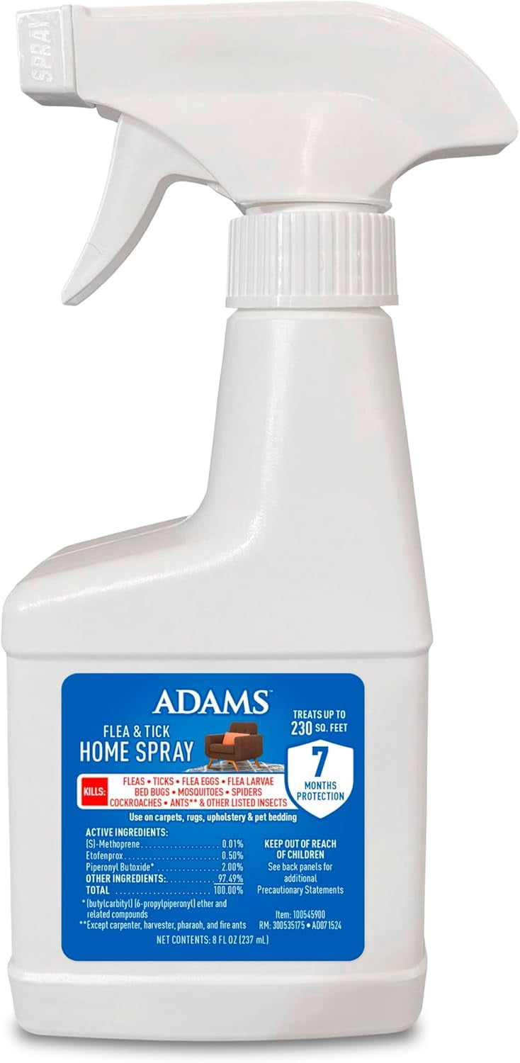 Flea & Tick Home Spray, Kills Fleas, Flea Eggs, Flea Larvae, Bed Bugs ...
