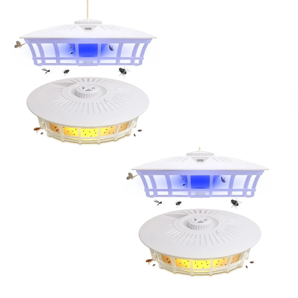 Flea Trap for Inside Your Home, Natural Flea Killer w/ Warm & Purple ...