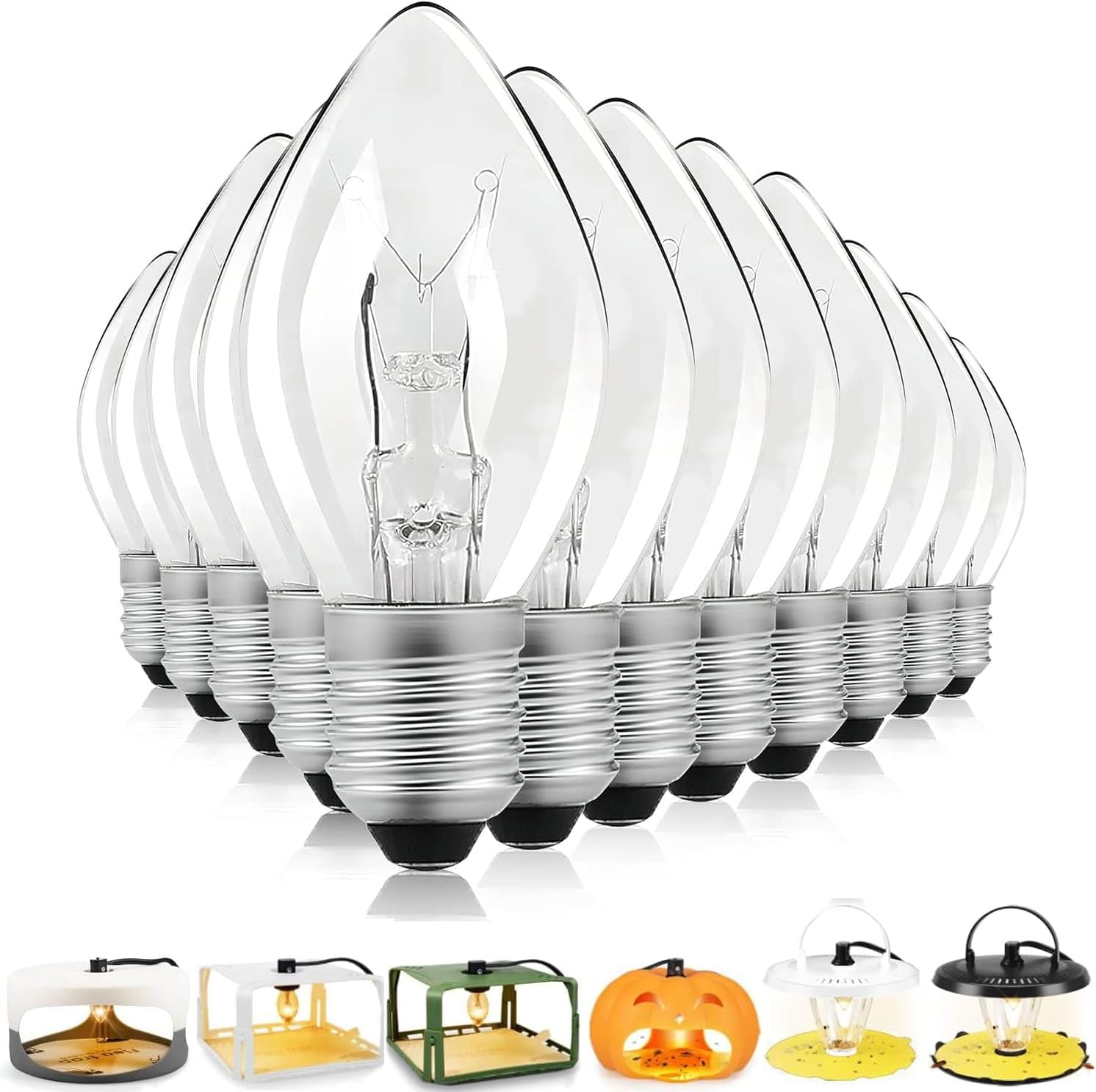 Flea Trap Replacement Light Bulbs 14 Pcs - Warm Yellow Light Night ...