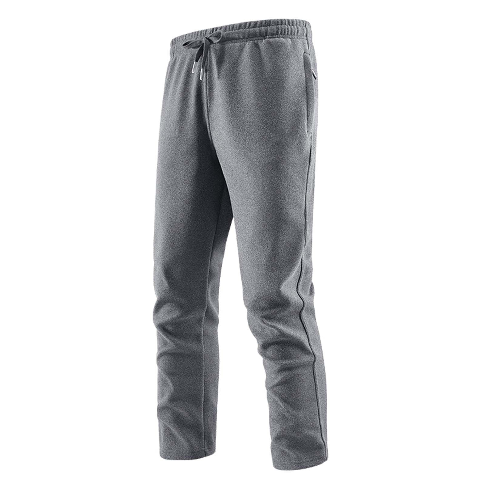 Fleece And Thickened Trousers For Men's Autumn And Winter Sports And ...