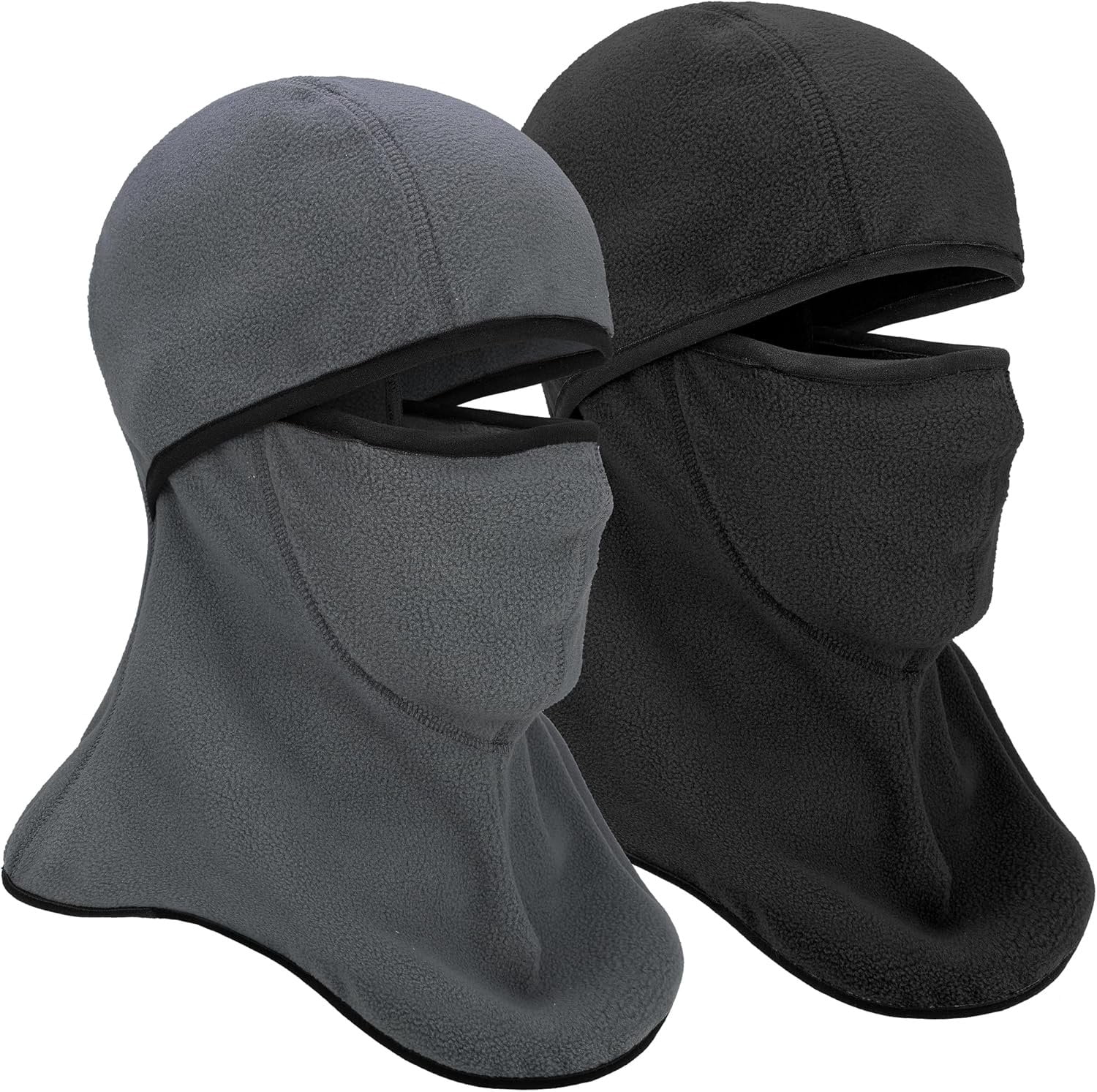 Fleece Balaclava Ski Mask with Nose Wire, 2-Pack Winter Full Mask Hood ...