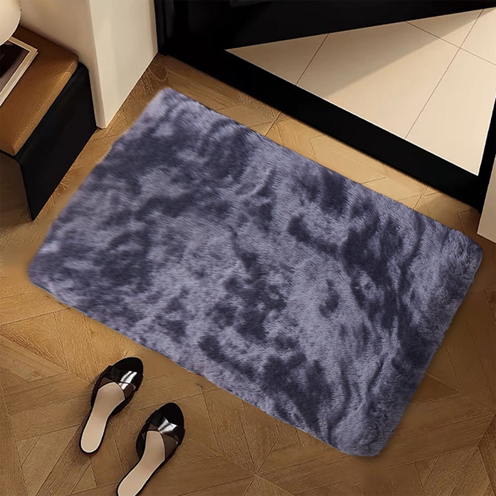Fleece Bath Mat Tie Dye Design Plush Rug Shaggy Fluffy Bathroom Rug ...