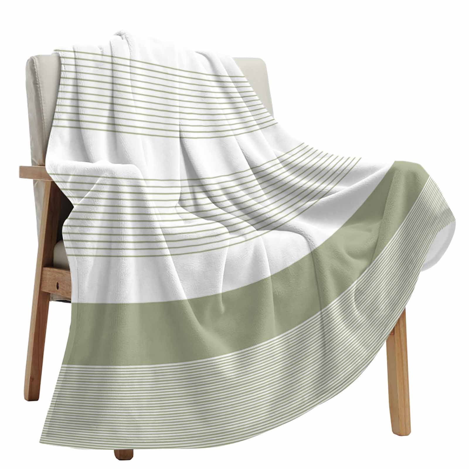 Fleece Blanket Abstract Classic Stripes Blankets, Soft Cozy Warm ...