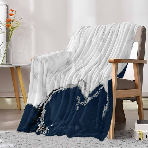 Fleece Blanket Abstract Marble Stone Texture Blankets, Soft Cozy Warm ...