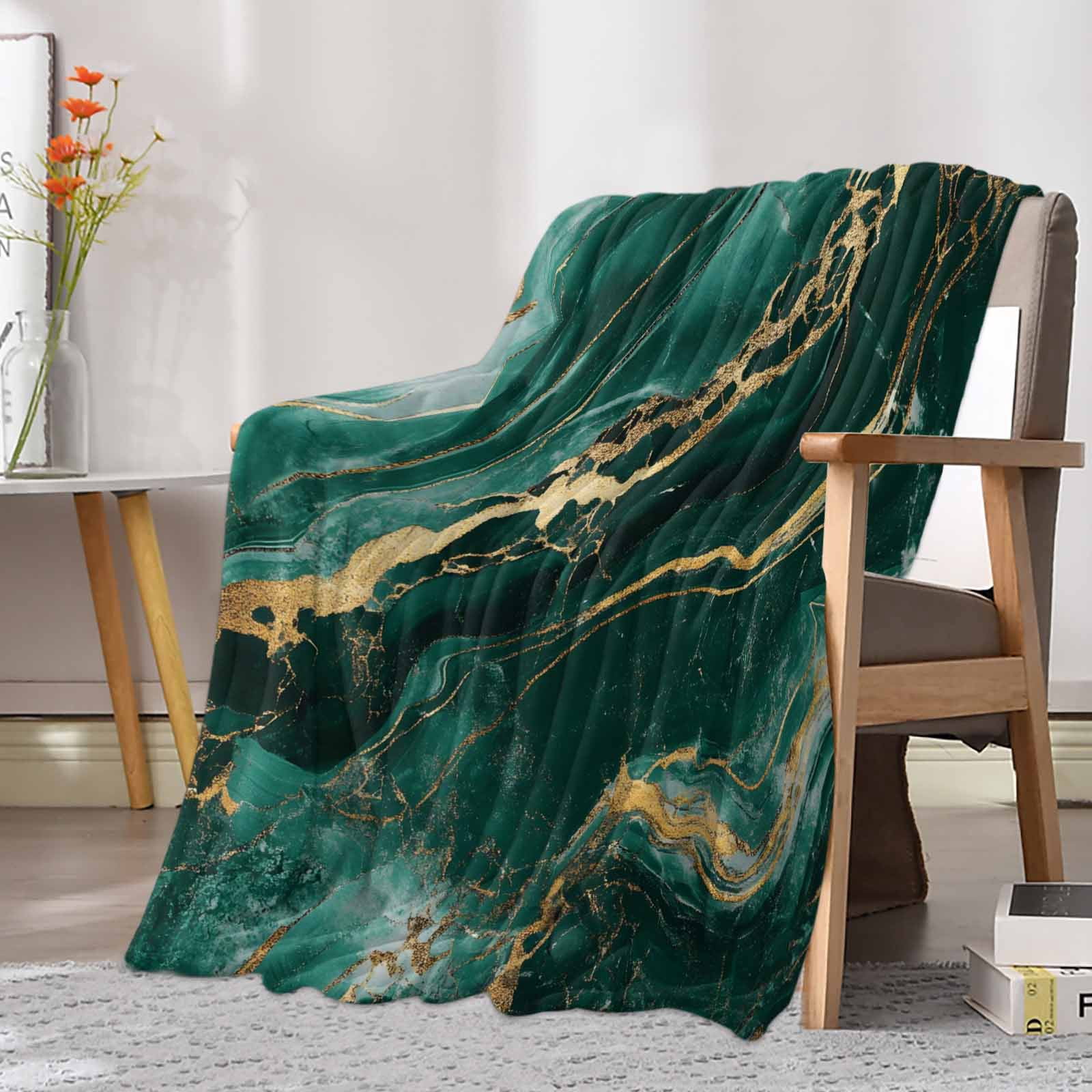 Fleece Blanket Abstract Marble Stone Texture Blankets, Soft Cozy Warm ...