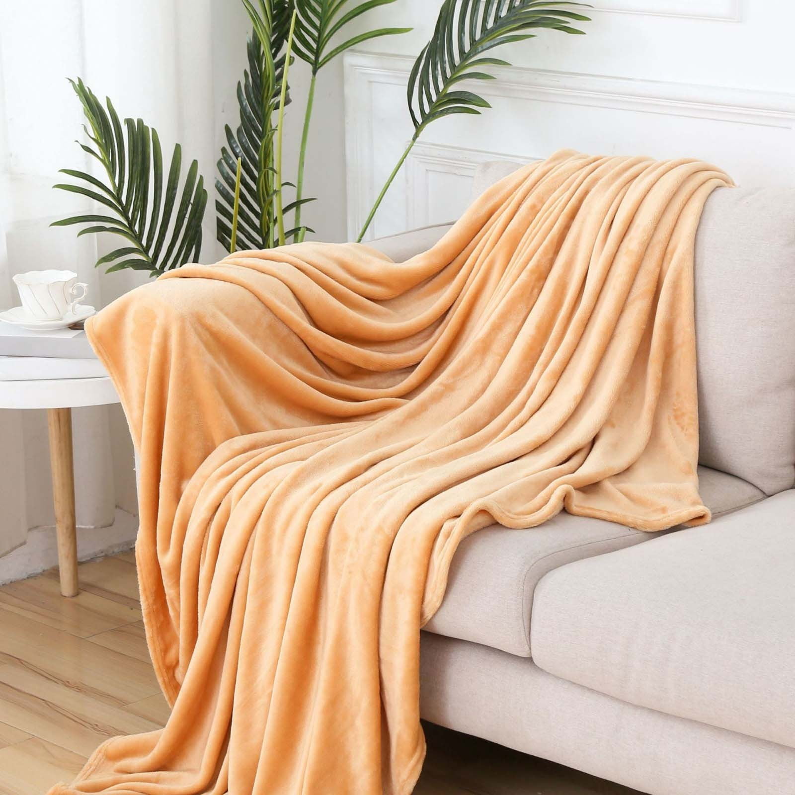 Fleece Blanket, Flannel Throw Blanket, Lightweight Cozy Microfiber ...