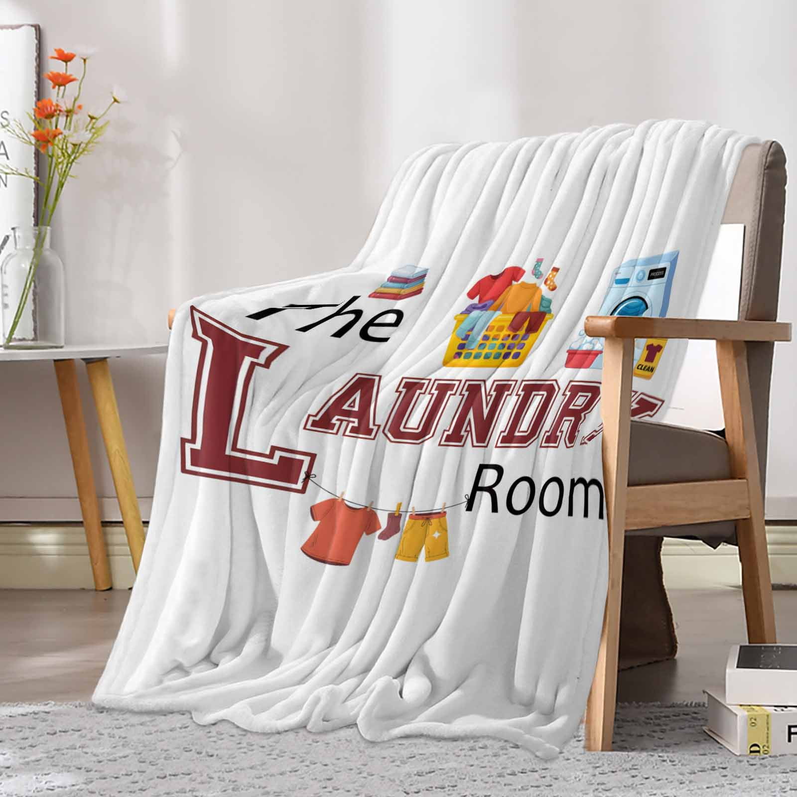 Fleece Blanket Laundry Room Cloth Pant Washing Machine Blankets, Soft ...