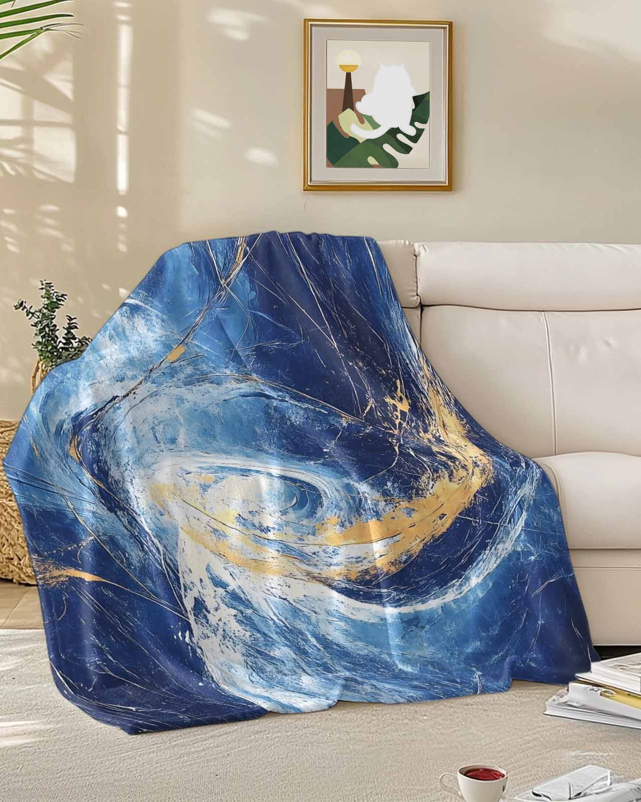 Fleece Blanket Modern Abstract Graffiti Art Blankets, Soft Cozy Warm ...