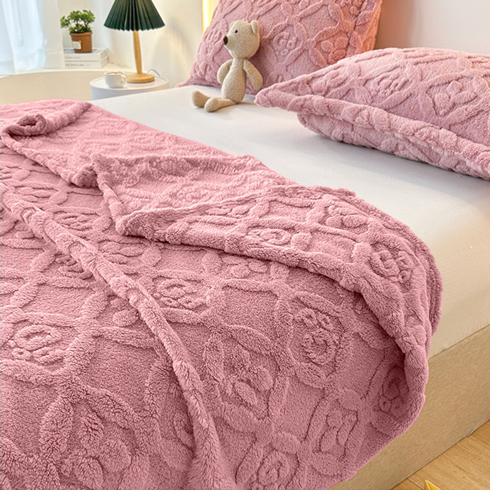 Fleece Blanket Solid color clover Tuff rolled-up blanket 200*230cm ...