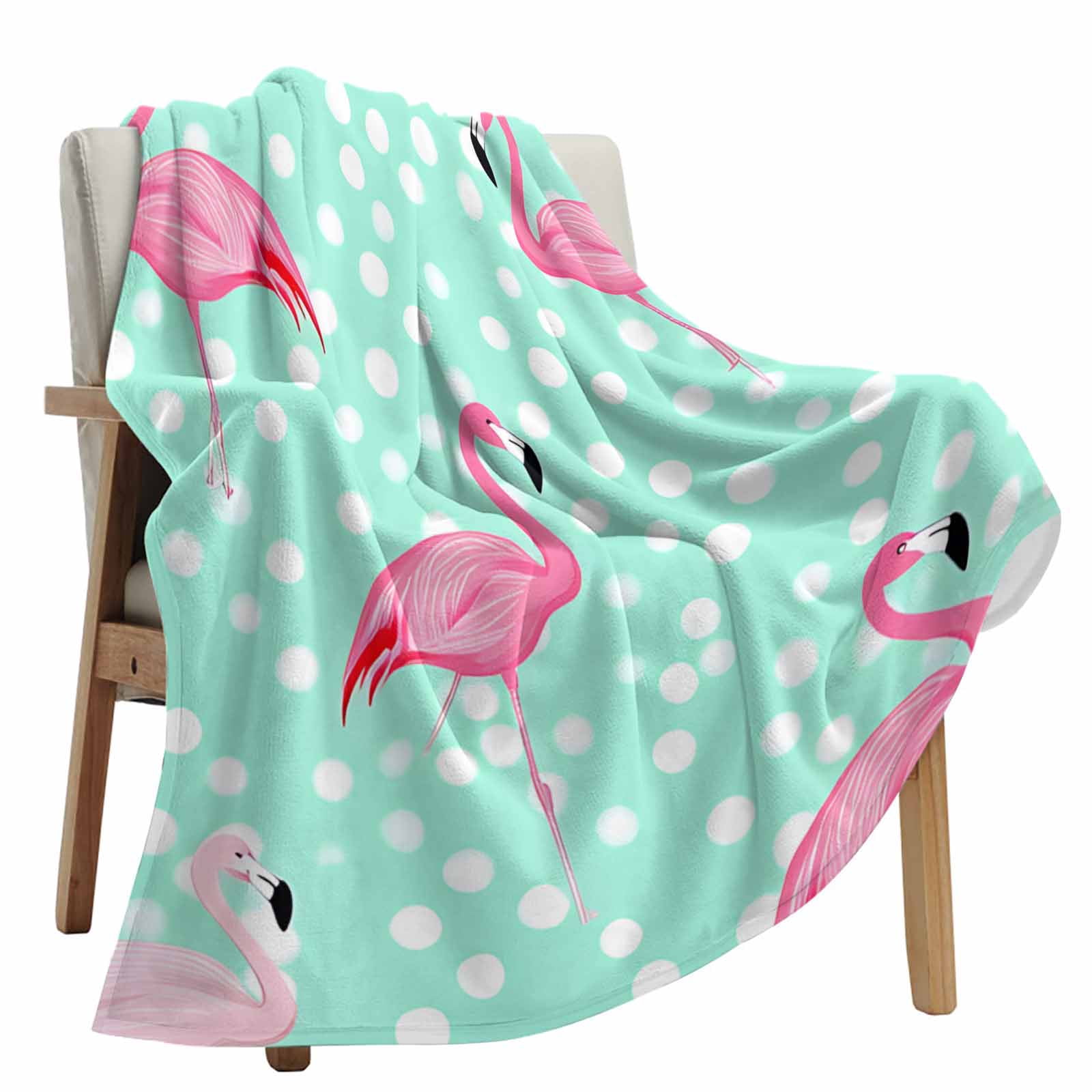 Fleece Blanket Summer Pink Flamingo Blankets, Soft Cozy Warm Flannel ...