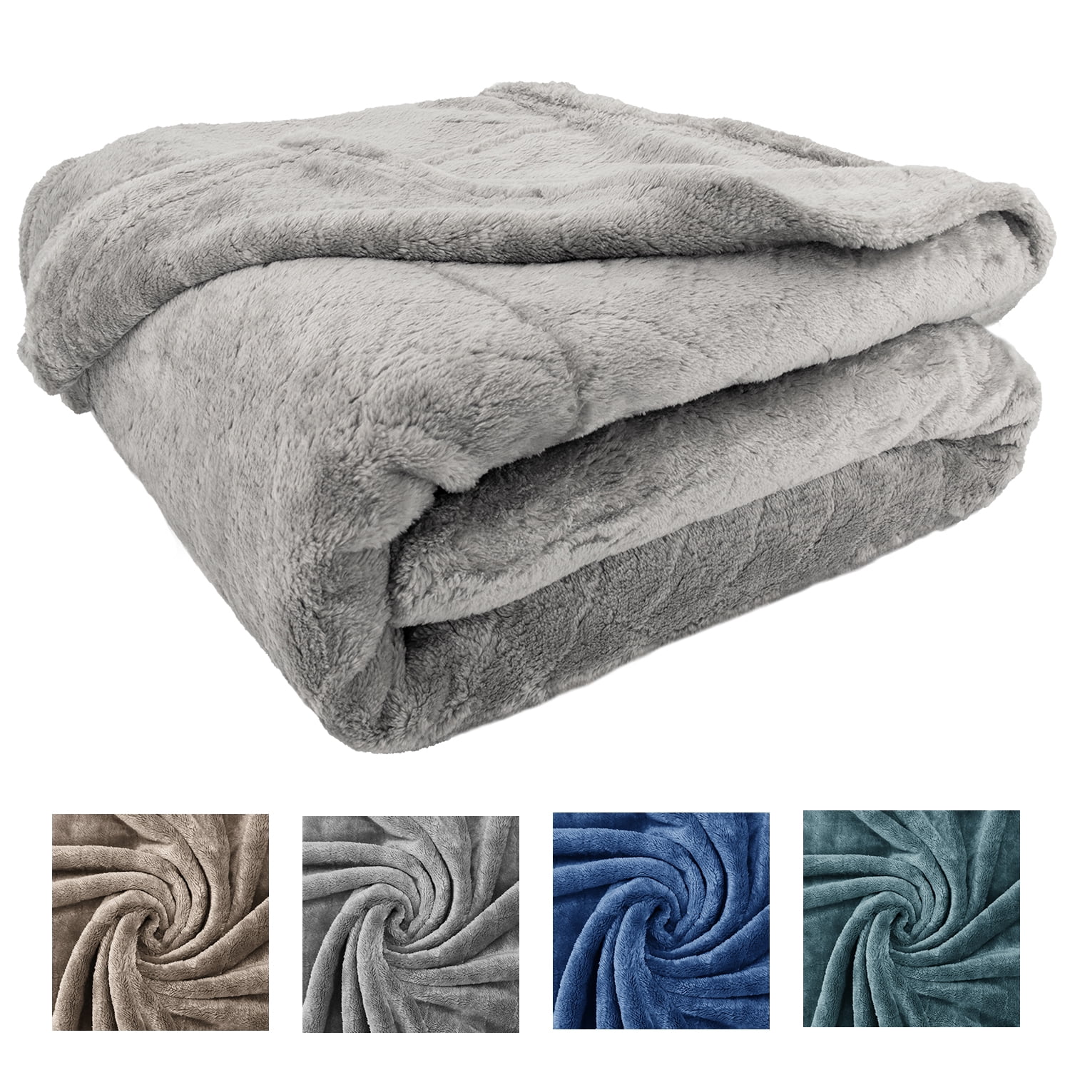Fleece Blanket Throw Blanket, Twin Size Gray Bed Blanket, Lattice ...