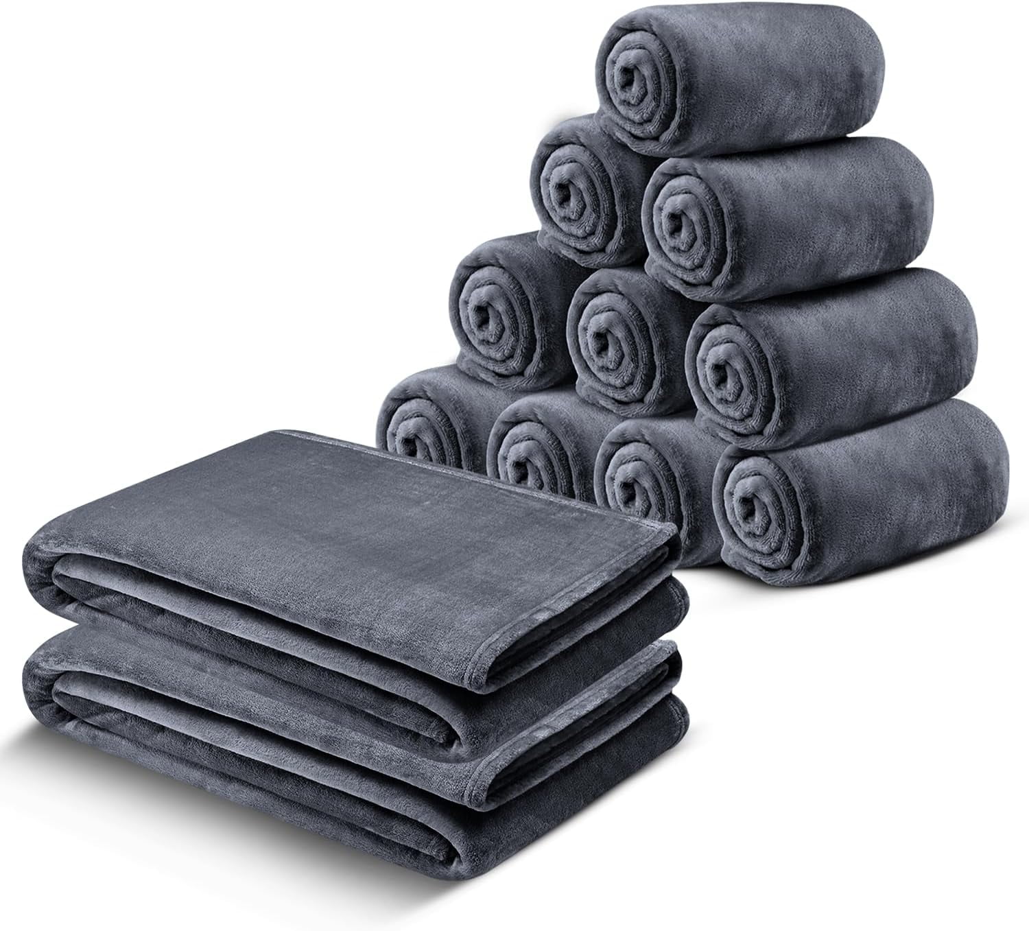 Fleece Blanket Twin Size 12 Pack - Super Soft Cool Fuzzy Throw Blanket ...