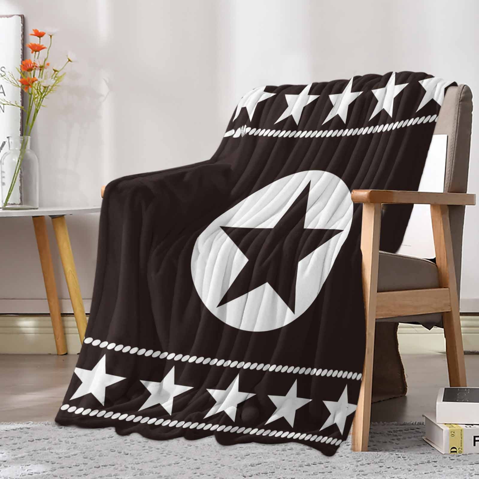 Fleece Blanket Western Traditional Country Star Blankets, Soft Cozy ...