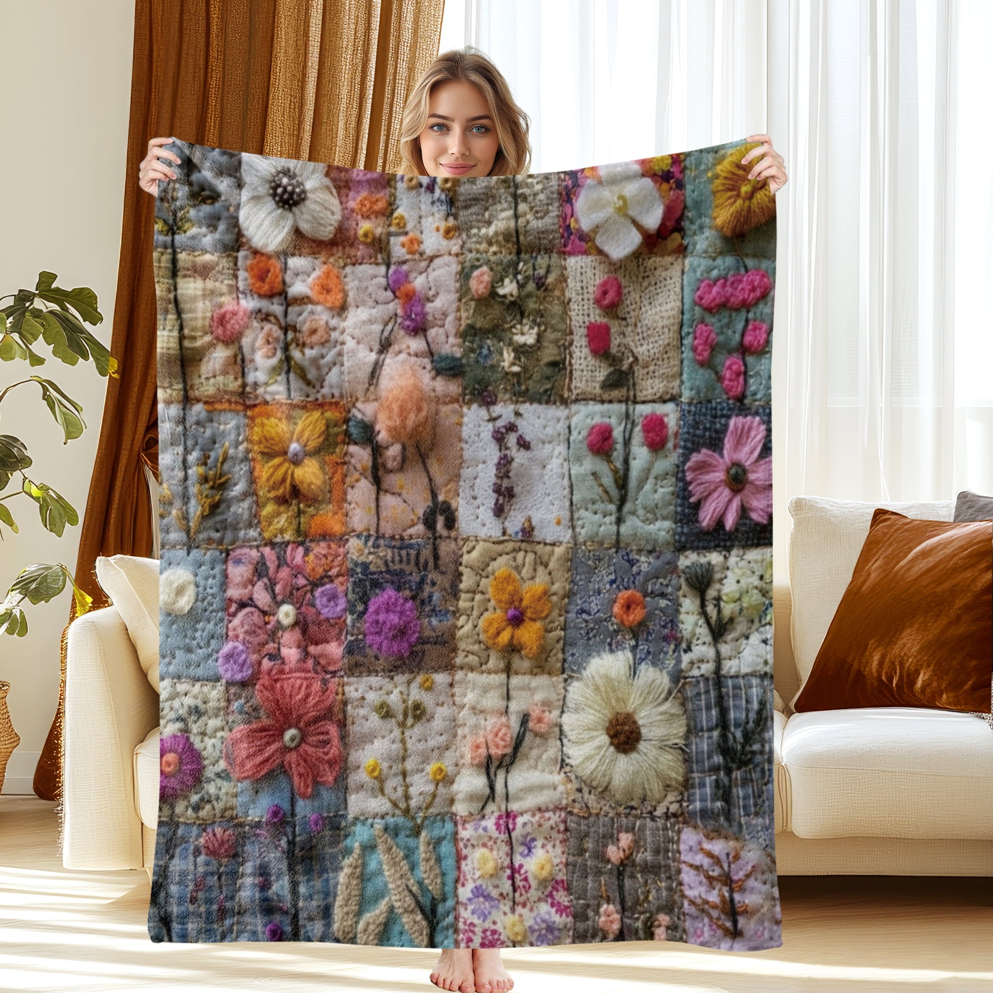 Fleece Blanket for Bed & Sofa - Soft Printed Throw Blanket, Fuzzy ...