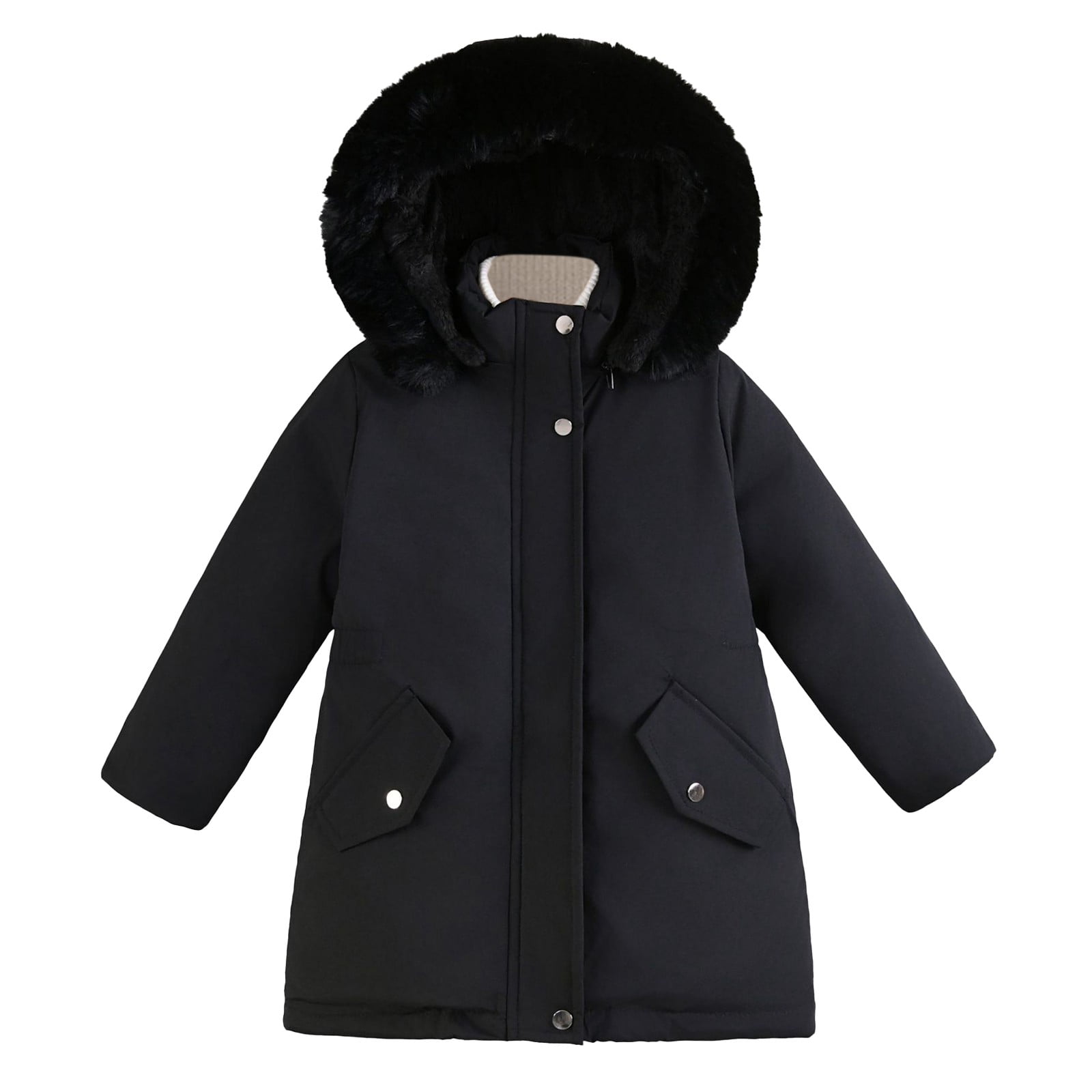 Fleece Bomber Jackets for Girls Winter Coats Heavyweight Hooded Jacket ...