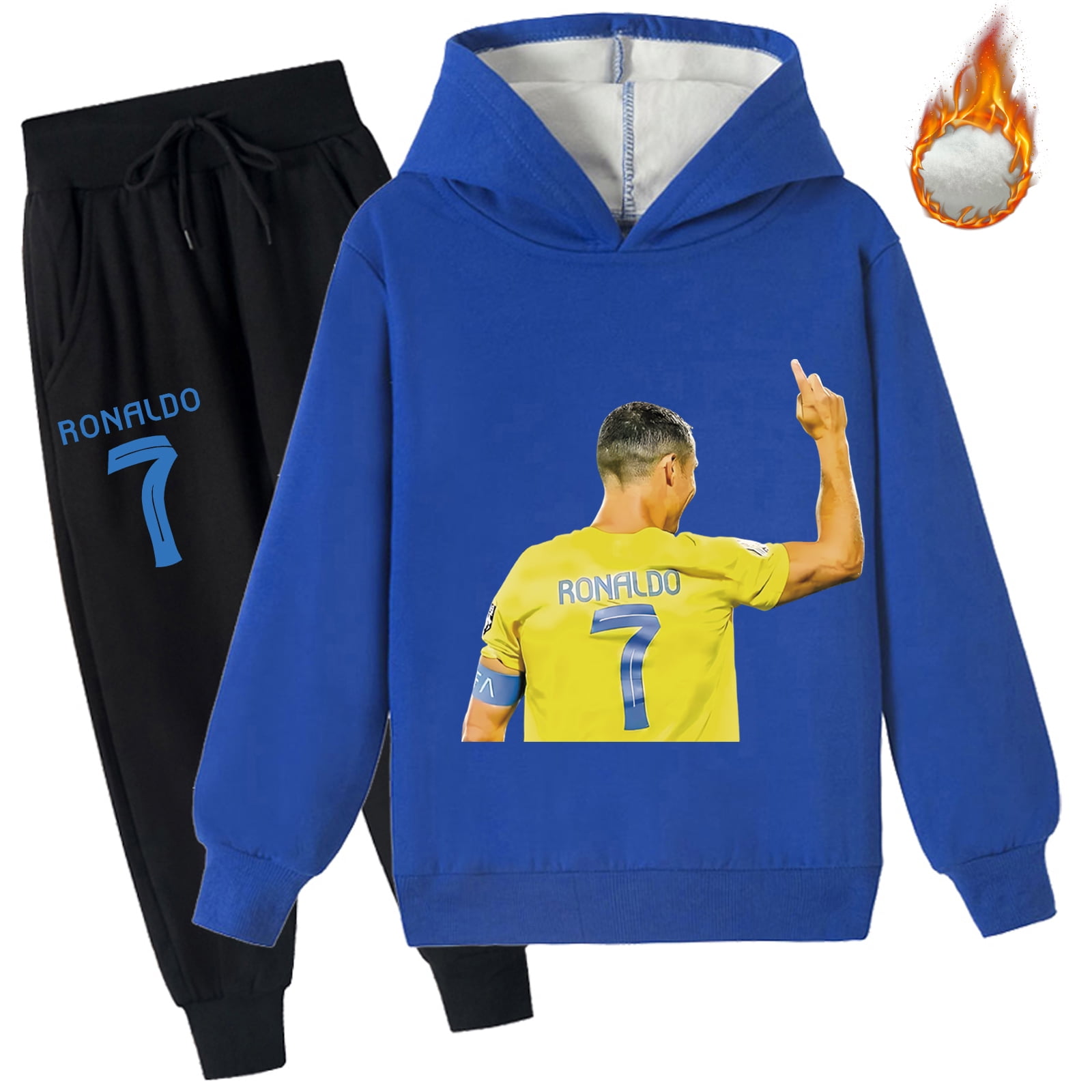 Fleece Casual Set Cristiano Ronaldo Brushed Sweatshirt & Pants works ...