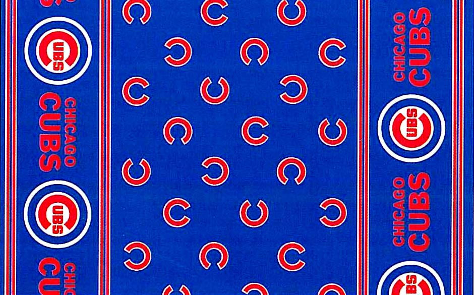 Fleece Chicago Cubs Double Border MLB Baseball Sports Team Fleece ...