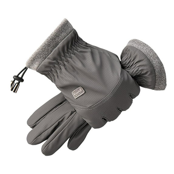 Fleece Cold-proof Gloves Windproof Touch Screen 5Fingers Cycling Cotton ...