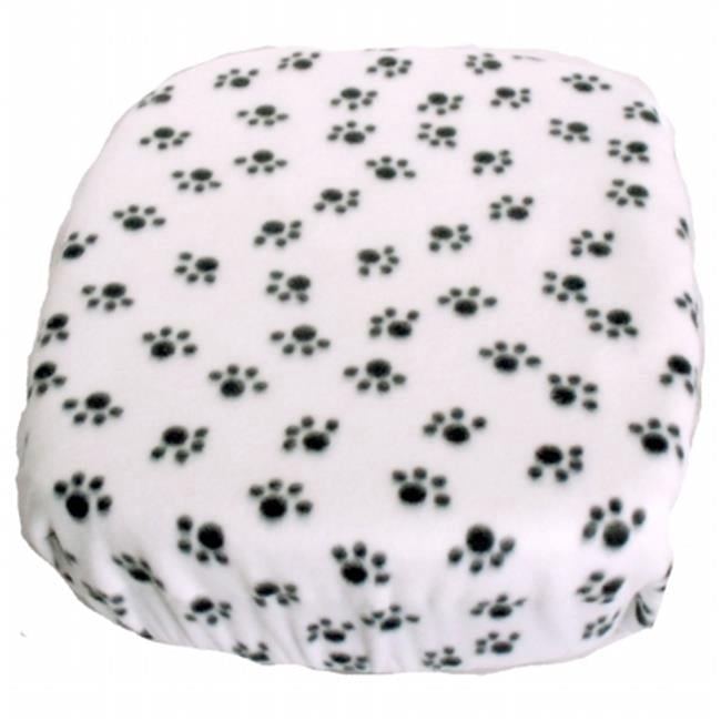 Fleece Cover - White with Black Paw Prints - Walmart.com