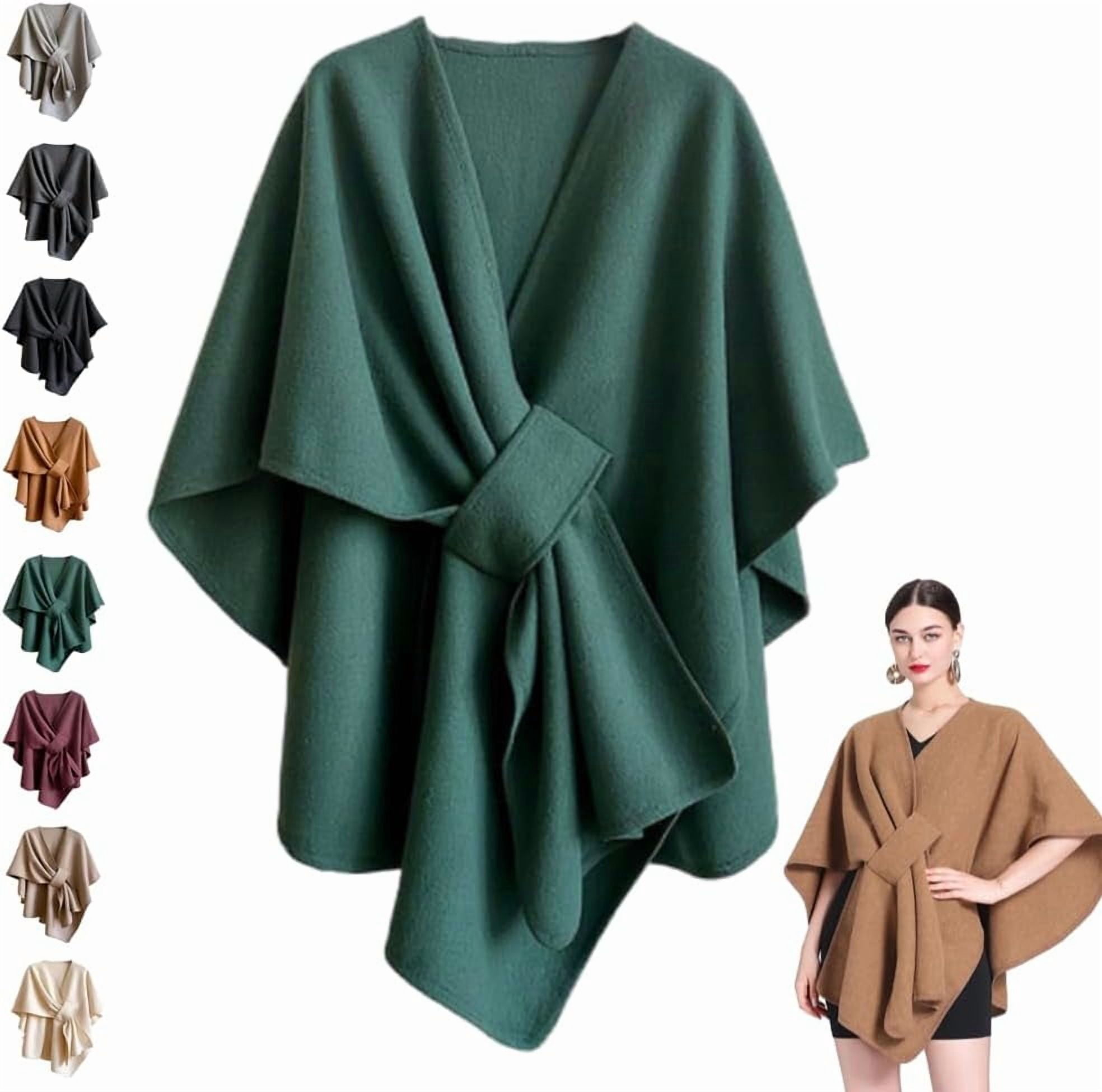 Fleece Drape Shawl, 2026 New Women's Elegant Knitted Shawl Wraps, Soft ...